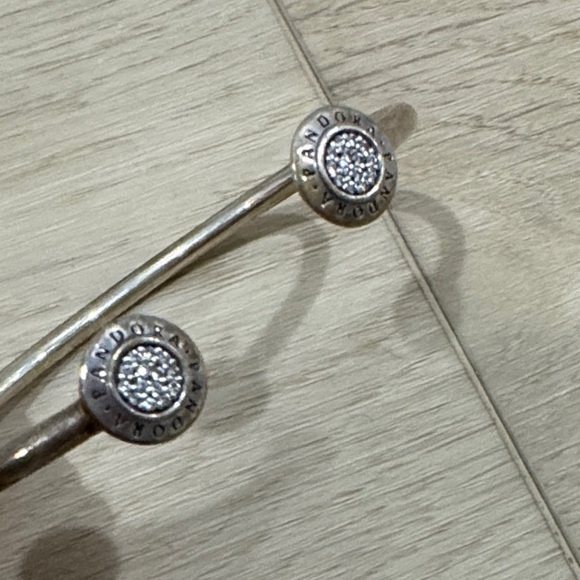 Pandora | Jewelry | Pandora Silver Open Cuff Bracelet | Poshmark